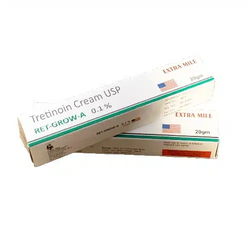 High-strength Tretinoin 0.1% Cream (Ret Grow-A) for acne, wrinkles & skin